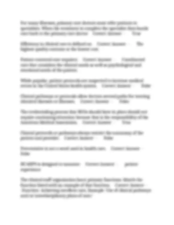 PHHA 430 (Healthcare Organization Management) – Questions With Accurate ...