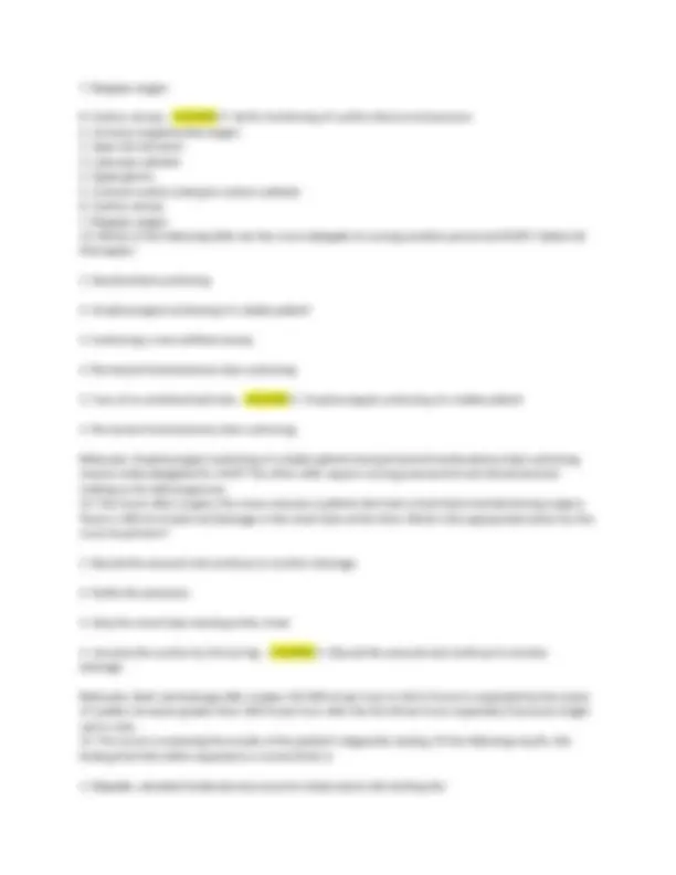 NSG 100 Gas Exchange Questions and Answers | Exams Nursing | Docsity