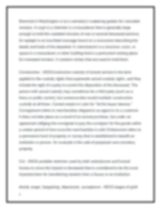Funeral Arranger practice test questions and correct answers | Exams ...
