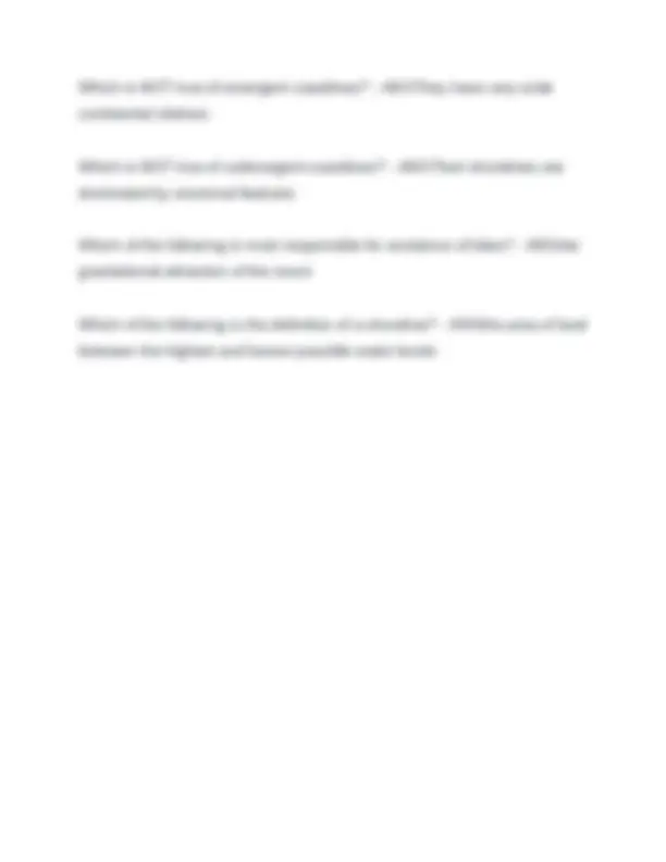 Elements of Earth Science Lab: Quiz 11. Questions & Correct Answers ...