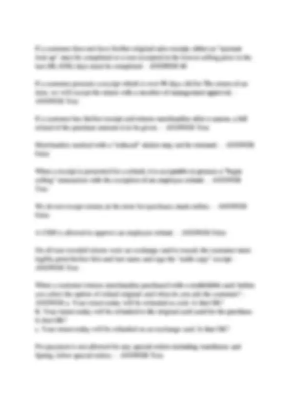 CASHIER EXAM QUESTIONS WITH 100% CORRECT ANSWERS | Exams Business ...