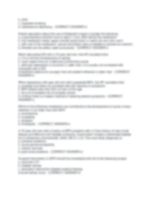 Men's Health: Prostate Cancer, BPH, and ED - Multiple Choice Questions ...