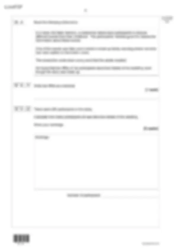 Actual 2024 AQA GCSE PSYCHOLOGY 8182/1 Paper 1 Question Paper + Mark ...