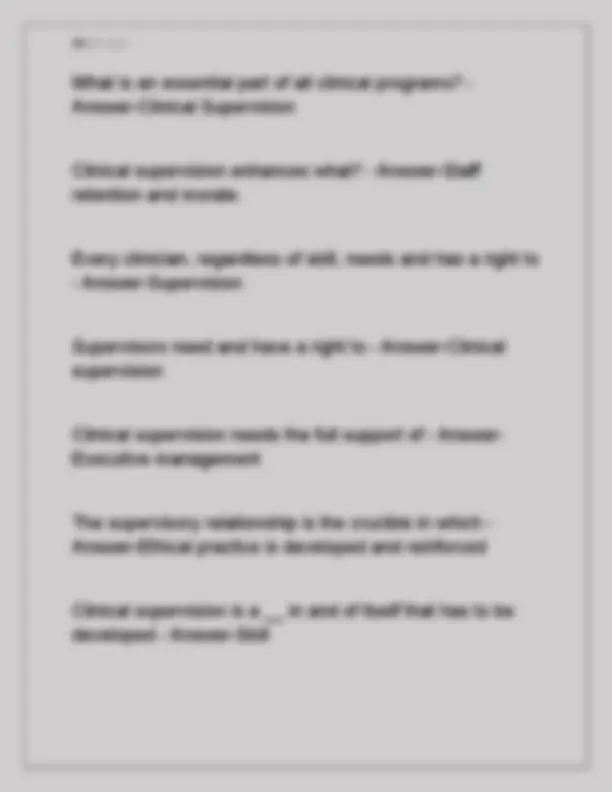 CERTIFIED CLINICAL SUPERVISOR (CCS) FINAL EXAM AND PRACTICE EXAM ...