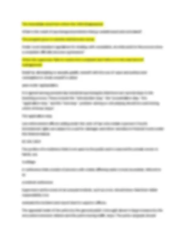 Police Sergeant Practice Exam Practice 2023-2025 | Exams Law | Docsity