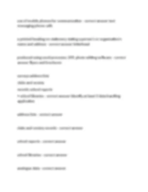 IGCSE ICT Chapter 6 questions and correct answers already graded a ...