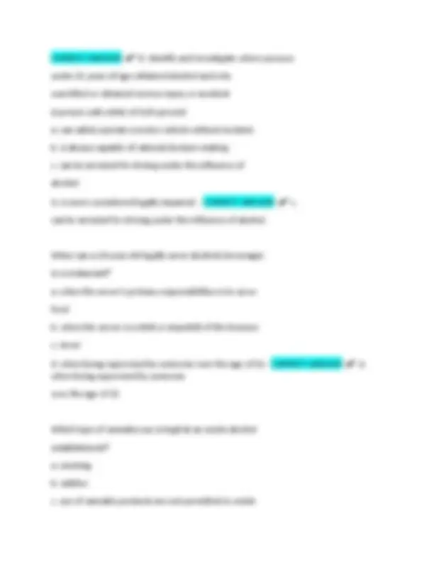 RBS Exam 2025: Alcohol Service Regulations and Responsible Beverage Service | Exams Nursing ...