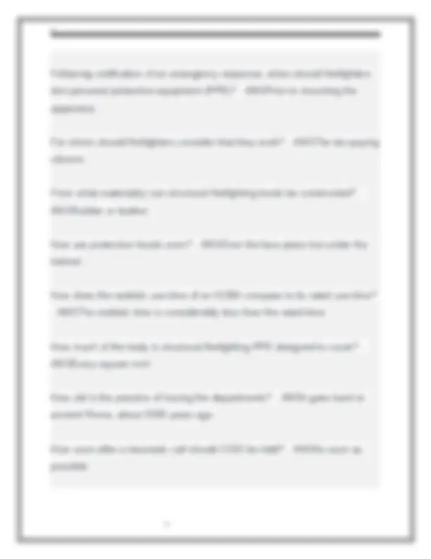 Firefighter 1 & 2 Study Guide (Questions 1-100) with Correct Verified Answers. Graded A | Exams ...