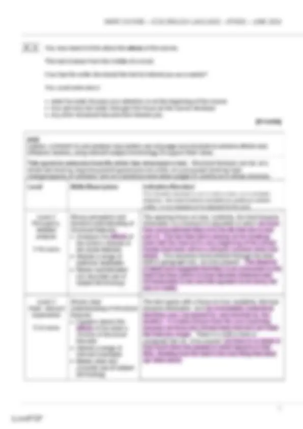 Actual 2024 AQA GCSE ENGLISH LANGUAGE 8700/1 Paper 1 Question Paper ...