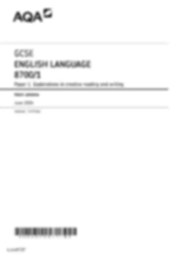 Actual 2024 AQA GCSE ENGLISH LANGUAGE 8700/1 Paper 1 Question Paper ...