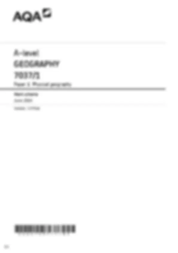 Actual 2024 AQA A-level GEOGRAPHY 7037/1 Paper 1 Question Paper + Mark ...