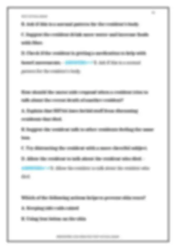 PROMETRIC CNA TEST ACTUAL EXAM PRACTICE LATEST (2025) QUESTIONS WITH ...