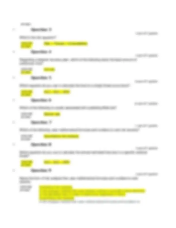 QUIZ 1 Exam Questions with Answers | Exams Nursing | Docsity