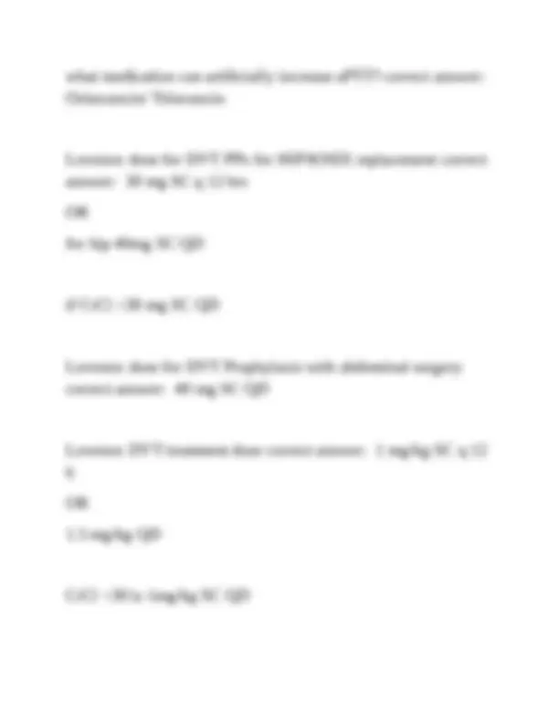 Little Book: Anticoagulants PNN QUESTIONS WITH COMPLETE SOLUTIONS ...