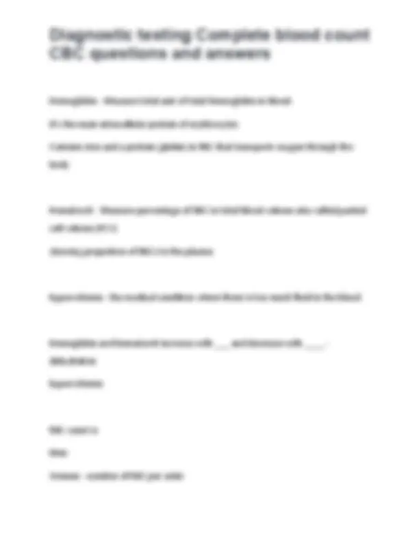 Complete Blood Count (CBC) Diagnostic Testing: Questions and Answers ...