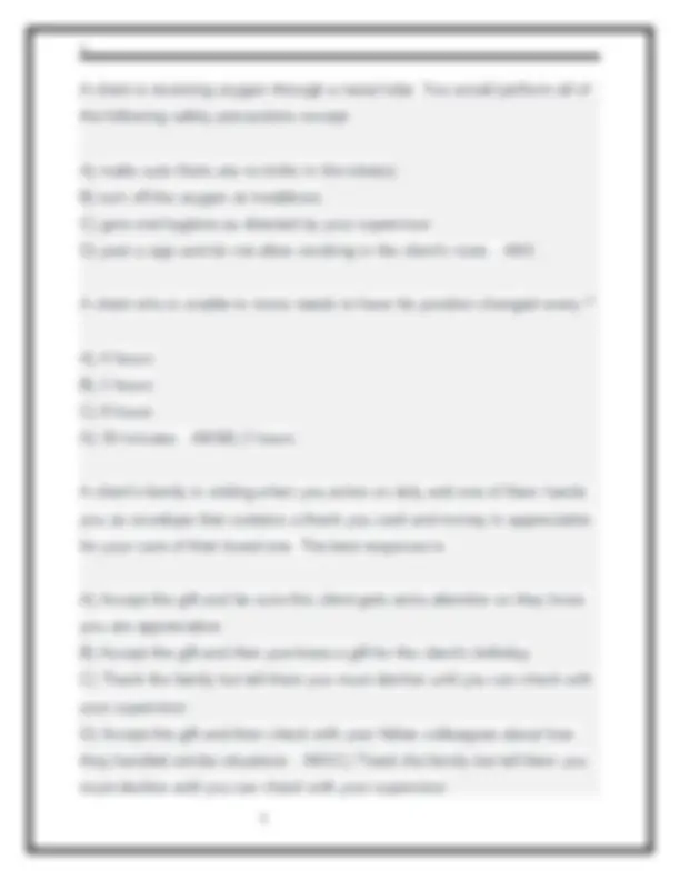 Home Health Aide Practice Test 2025-2026. Questions and Verified ...