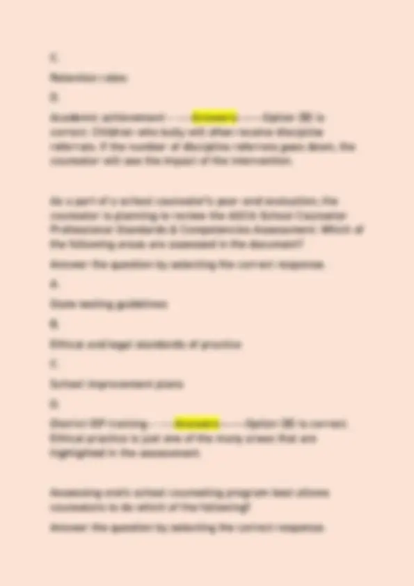 Praxis 5422 Practice Exam: Questions and Answers for School Counselors ...