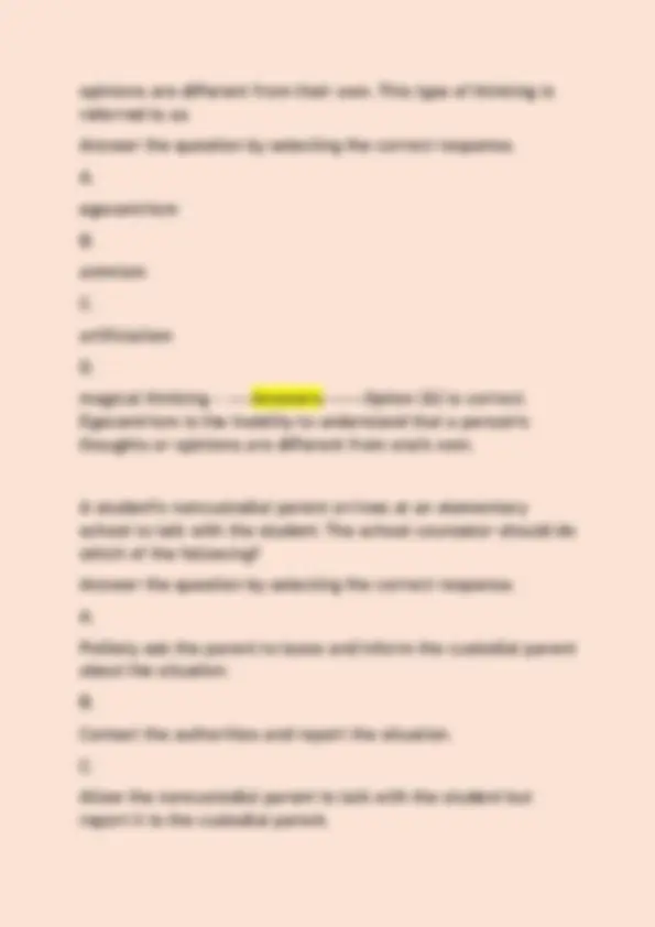 Praxis 5422 Practice Exam: Questions and Answers for School Counselors ...