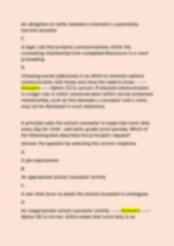 Praxis 5422 Practice Exam: Questions and Answers for School Counselors ...