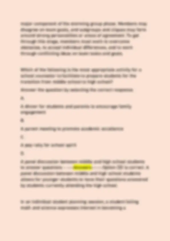 Praxis 5422 Practice Exam: Questions and Answers for School Counselors ...