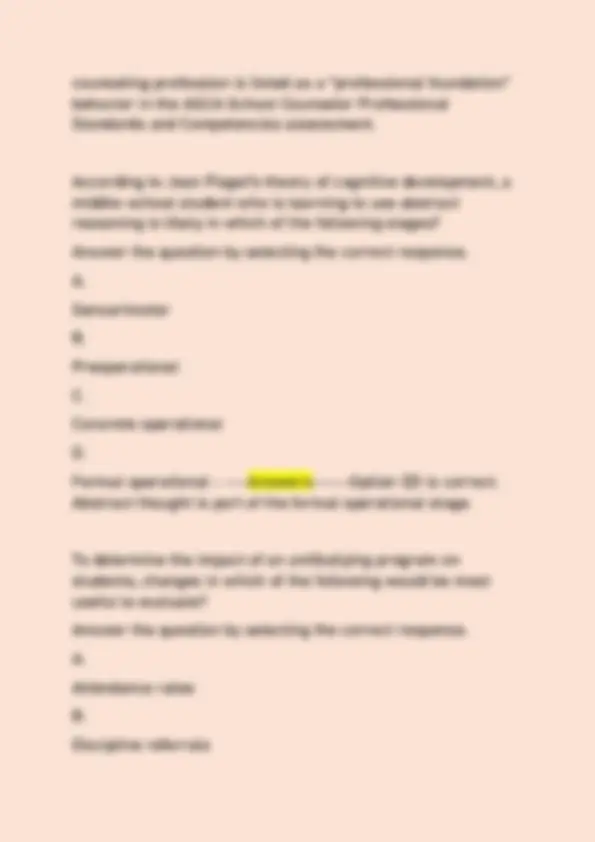 Praxis 5422 Practice Exam: Questions and Answers for School Counselors ...