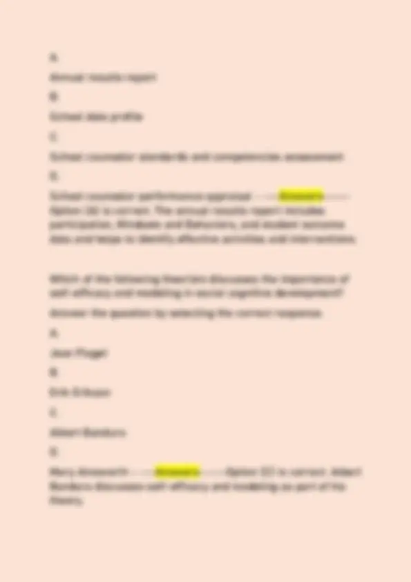 Praxis 5422 Practice Exam: Questions and Answers for School Counselors ...