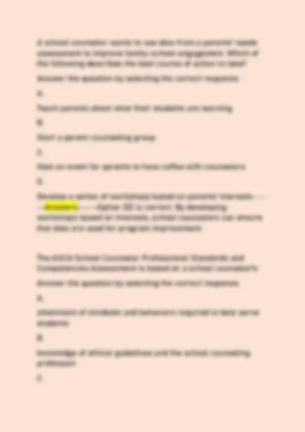 Praxis 5422 Practice Exam: Questions and Answers for School Counselors ...