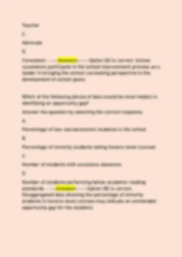 Praxis 5422 Practice Exam: Questions and Answers for School Counselors ...