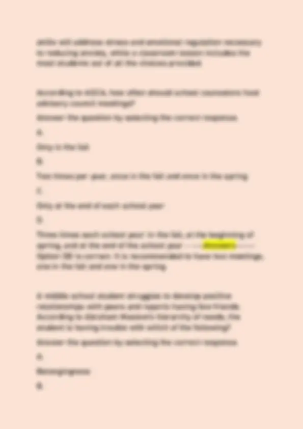 Praxis 5422 Practice Exam: Questions and Answers for School Counselors ...