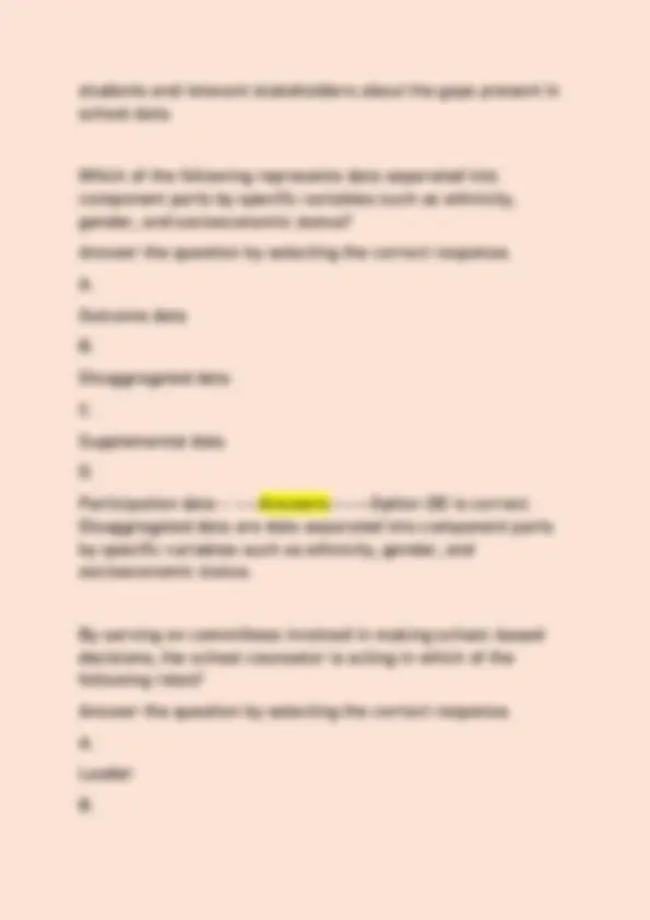 Praxis 5422 Practice Exam: Questions and Answers for School Counselors ...