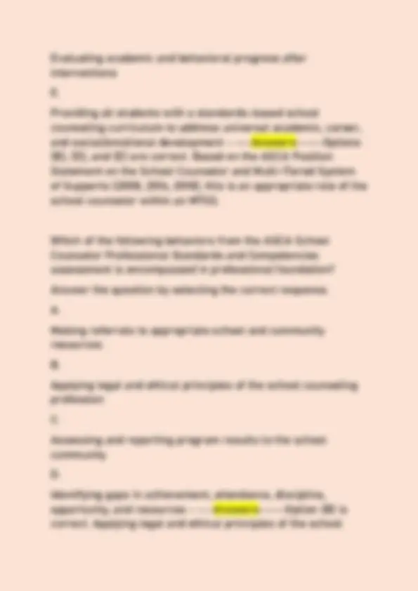Praxis 5422 Practice Exam: Questions and Answers for School Counselors ...