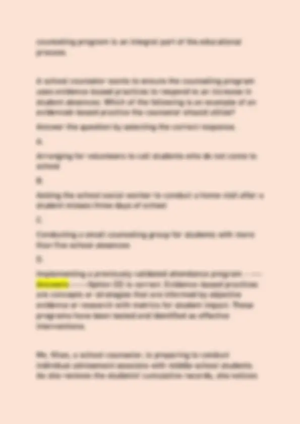 Praxis 5422 Practice Exam: Questions and Answers for School Counselors ...