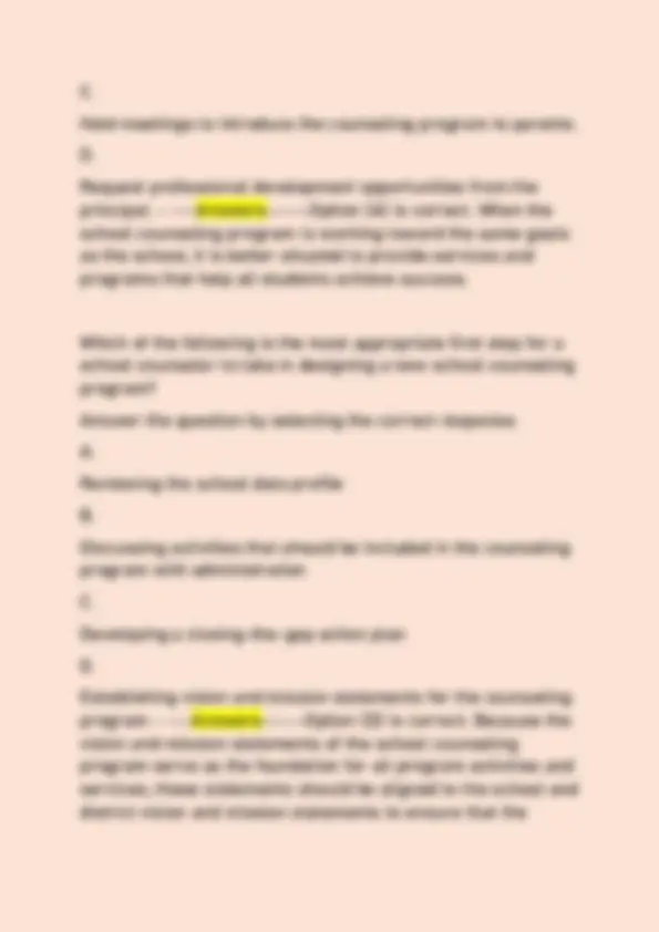 Praxis 5422 Practice Exam: Questions and Answers for School Counselors ...