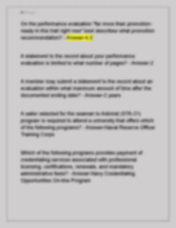 Navy Enlisted Advancement System (NEAS) Exam Questions and Answers ...