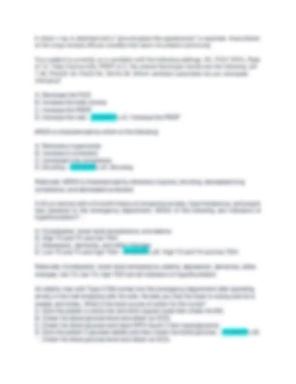 AACN PCCN Practice Test | Exams Nursing | Docsity