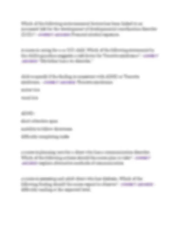 Neurodevelopmental Disorders: A Multiple Choice Question Examination ...