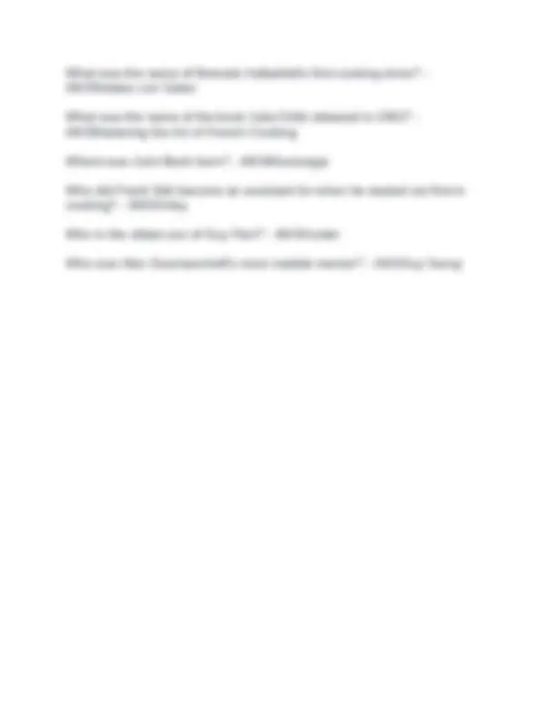 Culinary Chef Quiz 2025. Questions & Correct Answers. Graded A | Exams ...