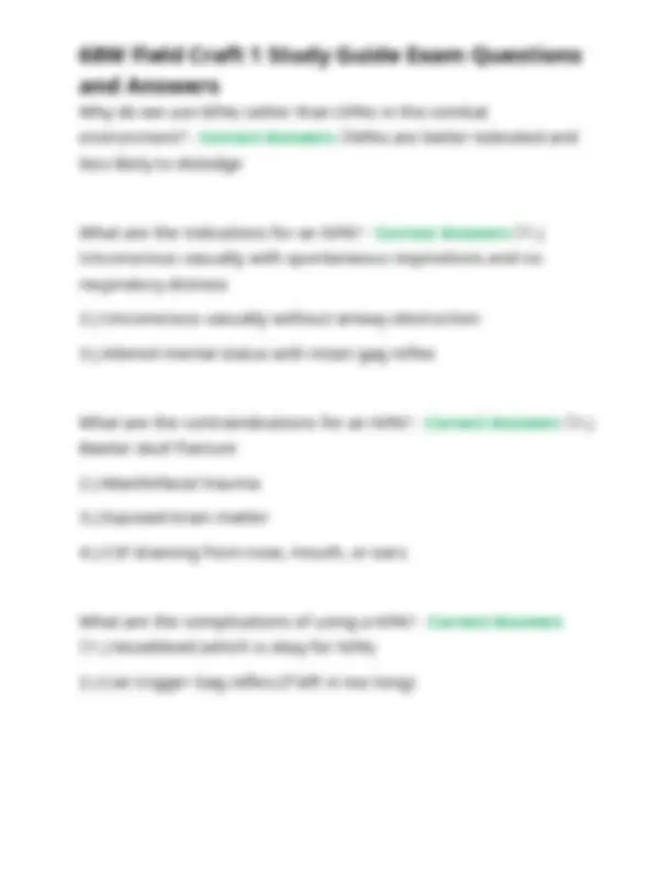 68W Field Craft 1 Study Guide: Exam Questions and Answers | Exams ...