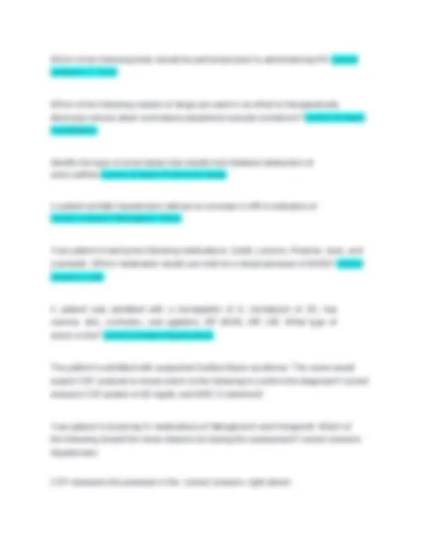 Prophecy General PACU RN A V2 Test Questions and Answers: A ...