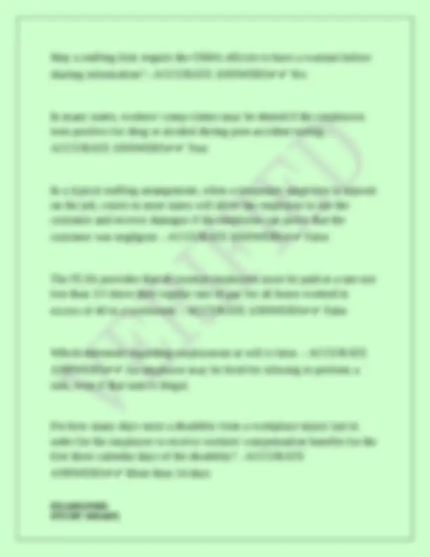 TSC, CSP AMERICAN STAFFING ASSOCIATION EXAM QUESTIONS |REVISION STUDY ...