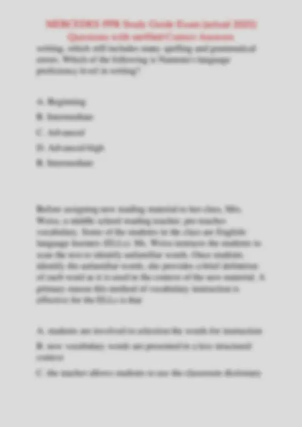 MERCEDES PPR Study Guide Exam (actual 2025) Questions with verified ...