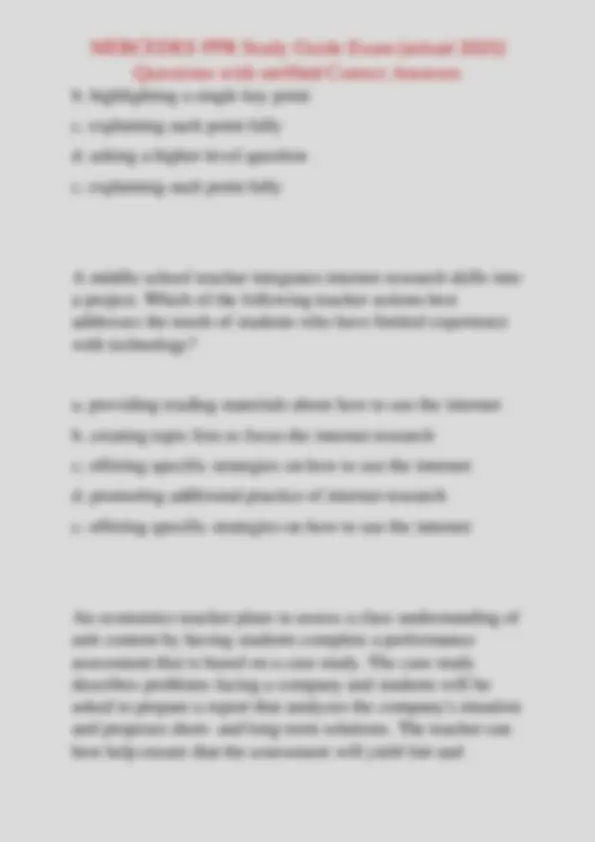 MERCEDES PPR Study Guide Exam (actual 2025) Questions with verified ...