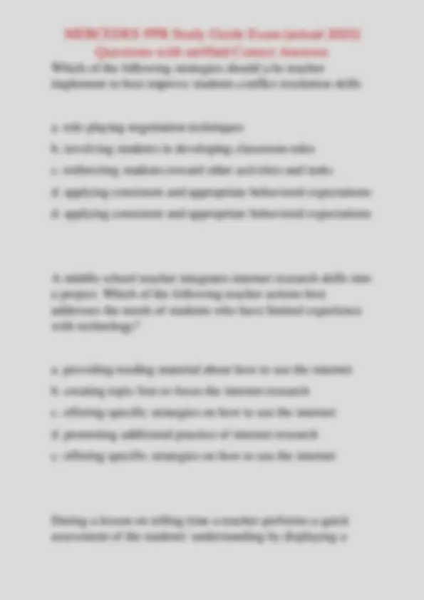 MERCEDES PPR Study Guide Exam (actual 2025) Questions with verified ...