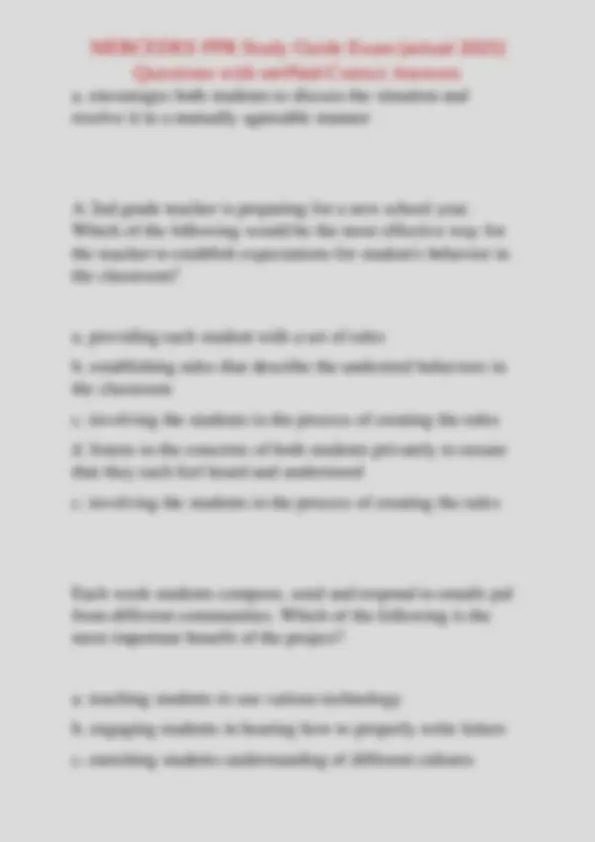 MERCEDES PPR Study Guide Exam (actual 2025) Questions with verified ...