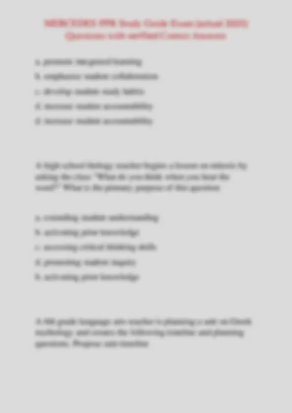 MERCEDES PPR Study Guide Exam (actual 2025) Questions with verified ...