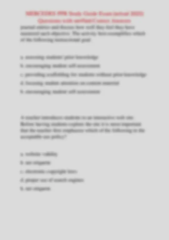 MERCEDES PPR Study Guide Exam (actual 2025) Questions with verified ...