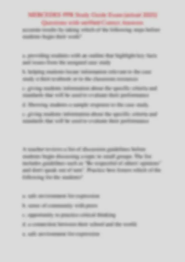 MERCEDES PPR Study Guide Exam (actual 2025) Questions with verified ...