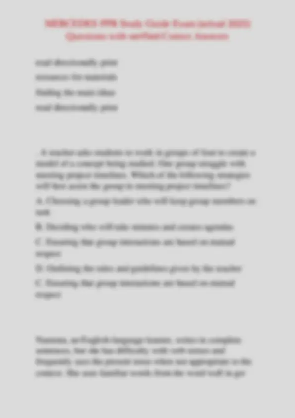 MERCEDES PPR Study Guide Exam (actual 2025) Questions with verified ...