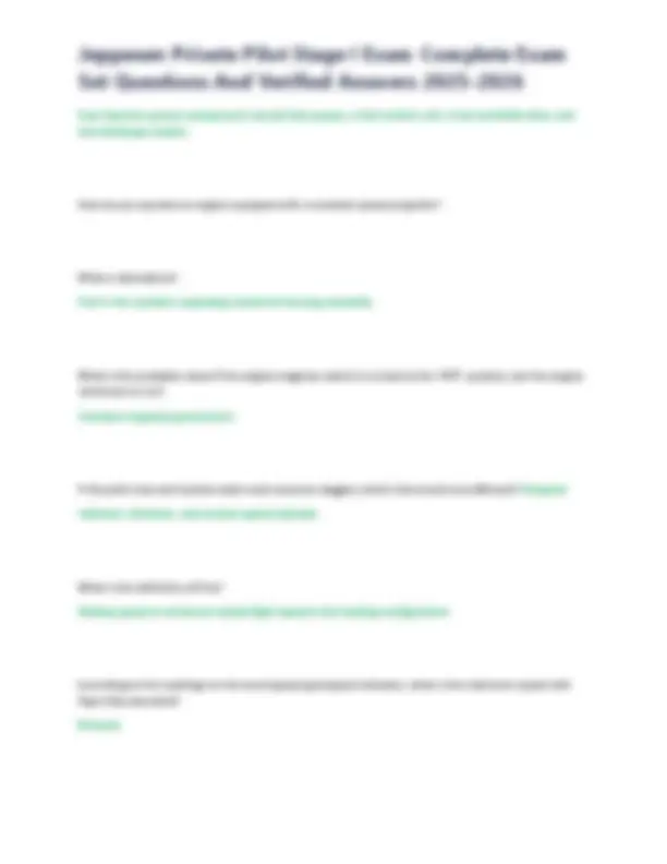 Jeppesen Private Pilot Stage I Exam Complete Exam Set Questions And Verified Answers 2025 ...