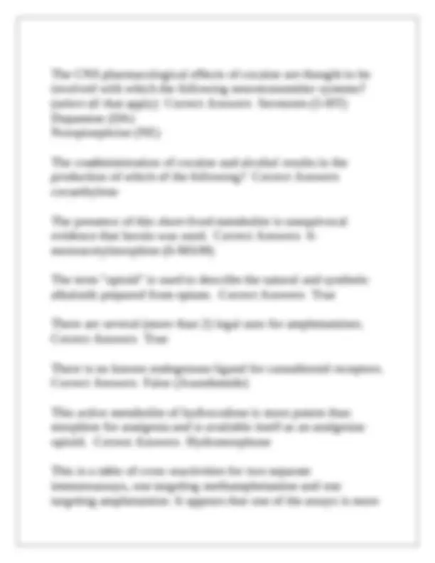 Forensic Toxicology Exam Questions and Answers | Exams Nursing | Docsity